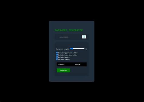Developed A Secure Password Generator Using Html And Css Demonstrating