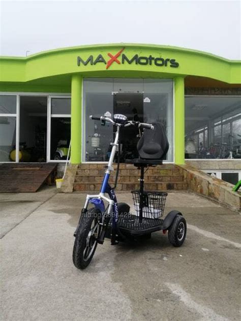 Триколка Електрическа A3 с задно предаване 750w Blue Електрически скутери тротинетки