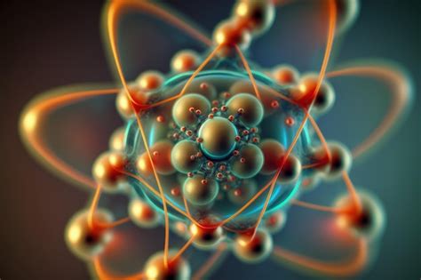 Premium Photo Structure Of The Atom Nucleus Protons Netrons Electron Particles Under The