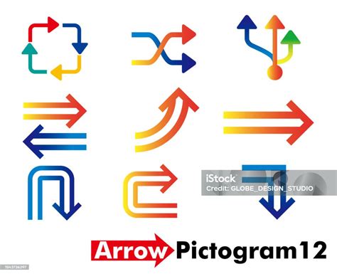 간단한 그래픽 회전 상승 화살표 픽토그램 세트입니다 아이콘 기호 그림 세트 기업 재무와 산업에 대한 스톡 벡터 아트 및 기타 이미지 기업 재무와 산업 벡터 비즈니스