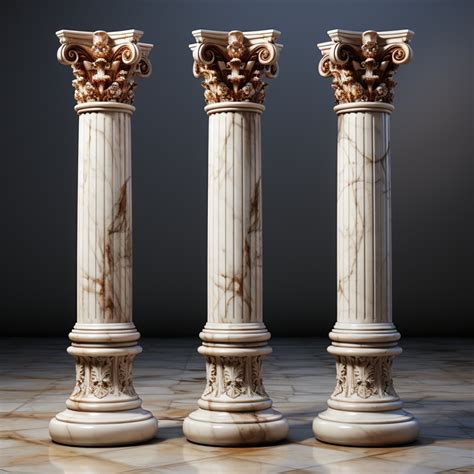 Hand Carved Natural Marble Pillars For Homes