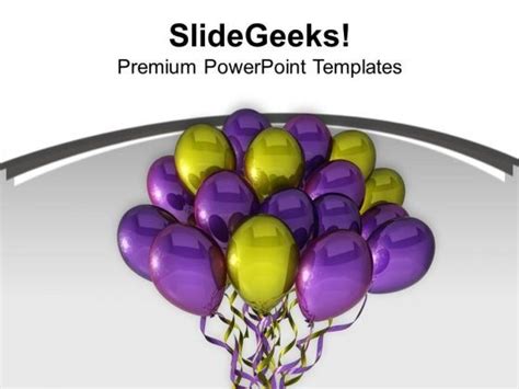 Bunch Of Colorful Balloons Powerpoint Templates Ppt Backgrounds For Slides 0713