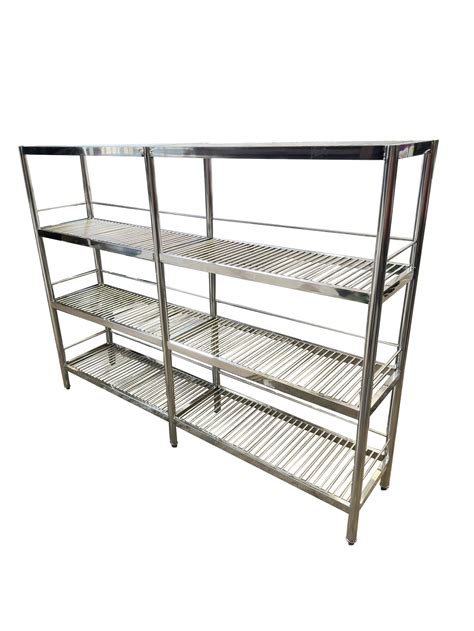 ชั้นวางสแตนเลส 4 ชั้น ทึบ ร้านสแตนเลสแลนด์ Stainlessland