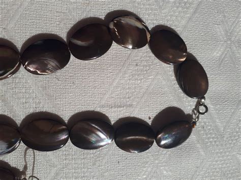 Колие и обици от седеф Дамско бижу Полускъпоценни камъни Бижута Нови Искър Колие 50 см