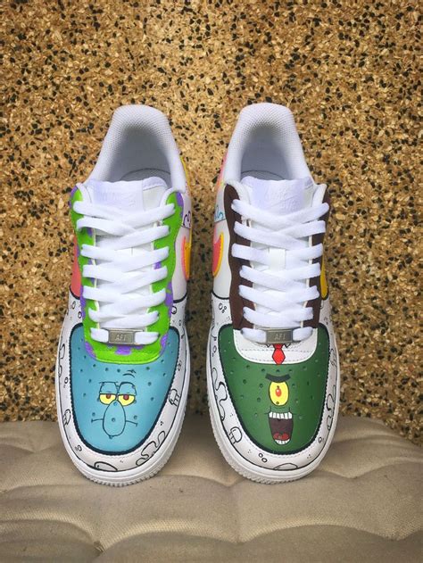 Spongebob Custom Air Force 1 Custom Spongebob Custom Sneakers