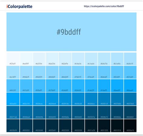 Columbia Blue Color 9bddff Color Conversion Cmyk Hsl Rgb Pantone Printing Match