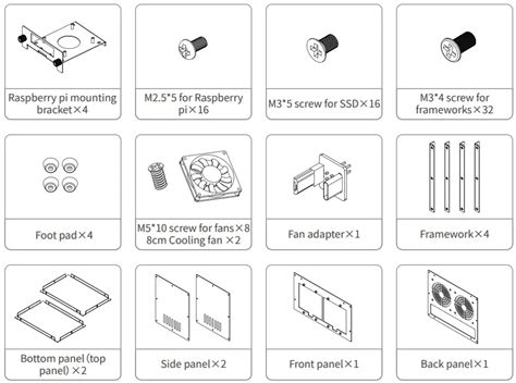 Uctronics U6260 Complete Enclosure For Raspberry Pi Cluster User Guide