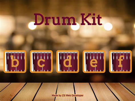 Drum Kit Web Using Html Css Javascript By Shanzay Zain On Dribbble