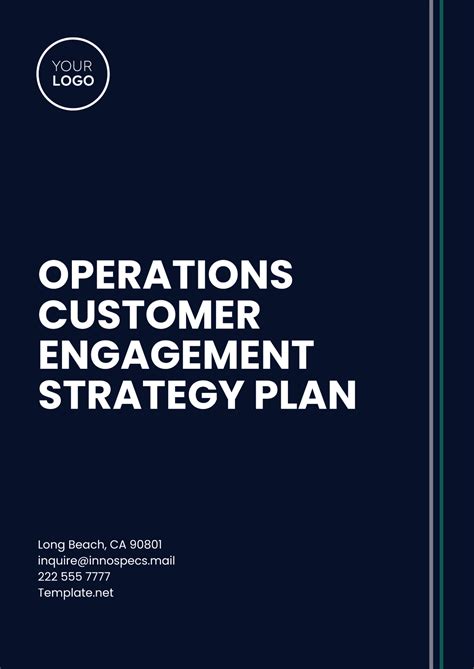 Free Operations Customer Engagement Strategy Plan Template To Edit Online