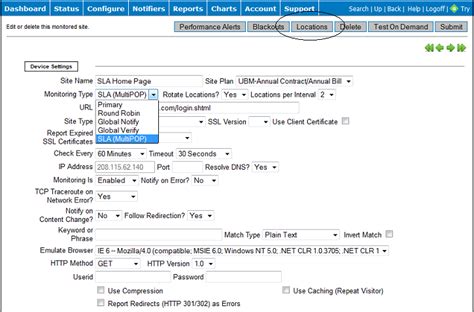 Create A Service Level Agreement Sla Alertsite Documentation