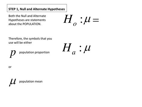 Alternate Hypothesis Symbol