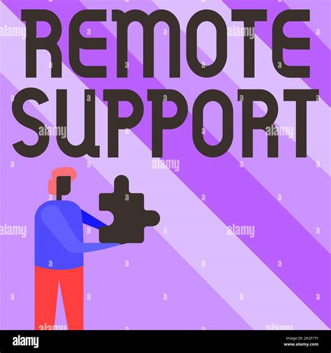 Conceptual Display Remote Support Concept Meaning Help Endusers To Solve Computer Problems And