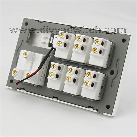 Nepal 6 Gang Switch And Mf Socket And Indicator With Dimmer Provision Wall Switch Factory Switch