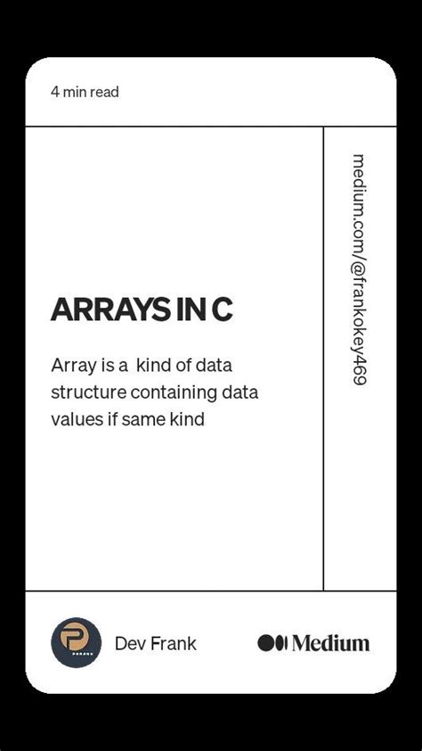 frank okey on linkedin all you need to know about arrays in c programming