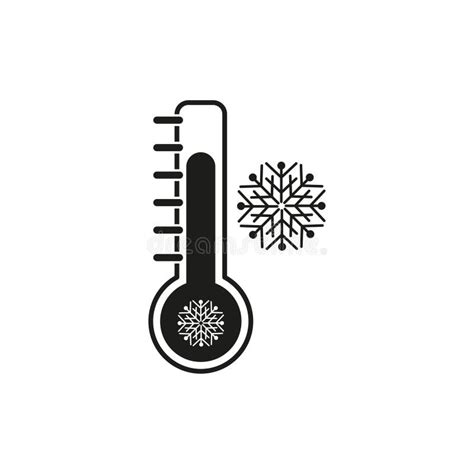 Thermometer Temperature And Snowflake Icon Vector Illustration Eps 10