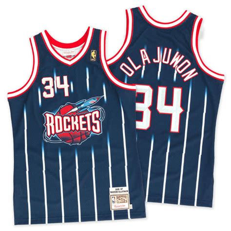 Mitchell And Ness Nba Houston Rockets Hakeem Olajuwon 34 1996 97 Swingman Jersey Shesha