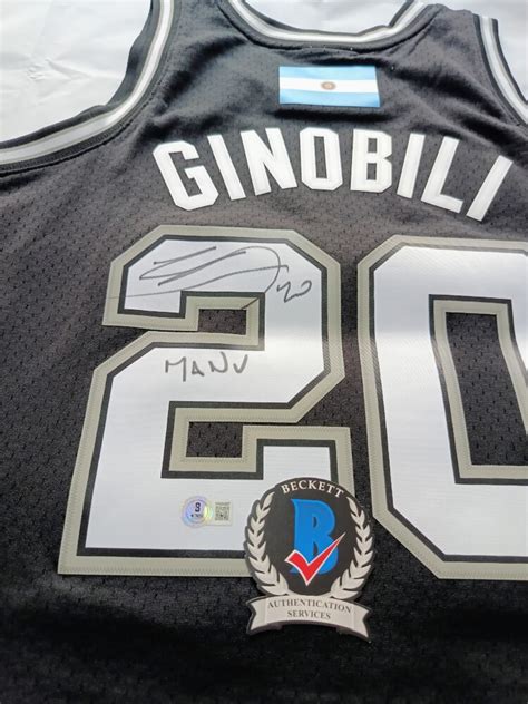 Collectable Official Mitcell And Ness Retirement San Antonio Spurs Jersey Signed By The Legend And