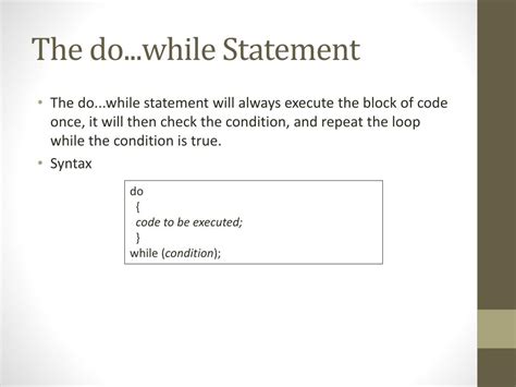 Ppt Php Looping While Loops Powerpoint Presentation Free Download