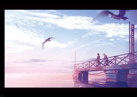 Safebooru 2boys 5 Toriaezu555 Against Railing Bakugou Katsuki Bird
