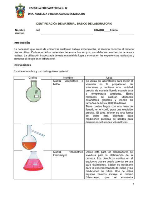 Materiales De Laboratorio Esenciales Pdf Laboratorios Experimentar