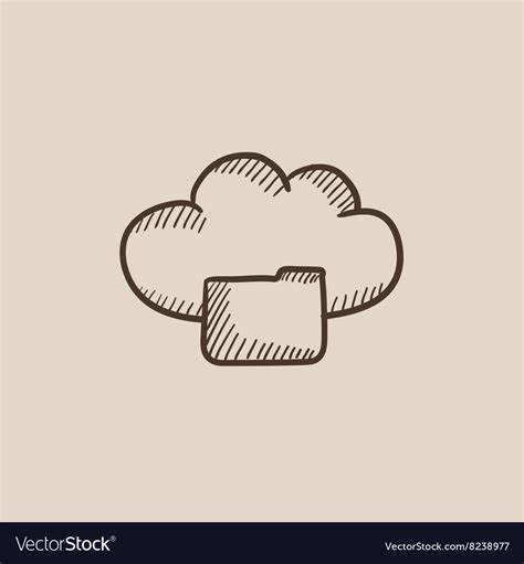 Cloud Computing Sketch Icon Royalty Free Vector Image