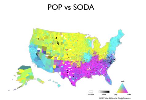Soda Vs Pop Vs Coke Map Of The Us Brilliant Maps