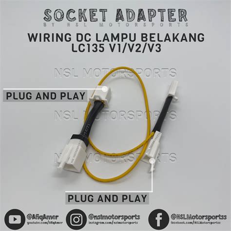 PNP Wiring DC Lampu Belakang LC135 V1 V2 V3 Tail Light Wiring Direct Current LC135 V1 V2 V3