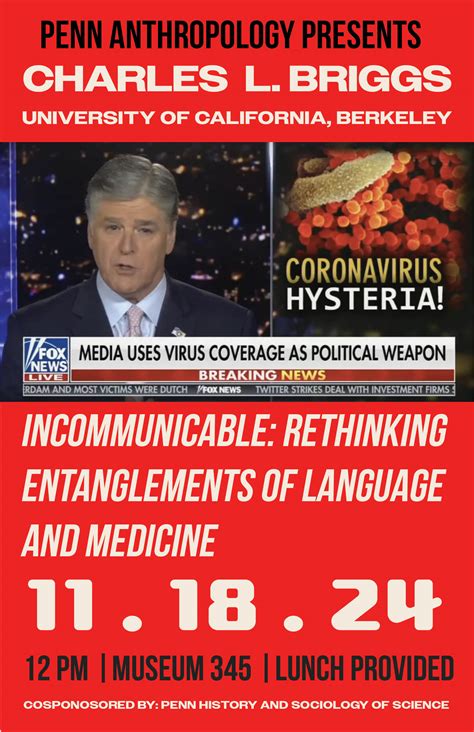 November 18th Charles Briggs University Of California Berkley Department Of Anthropology