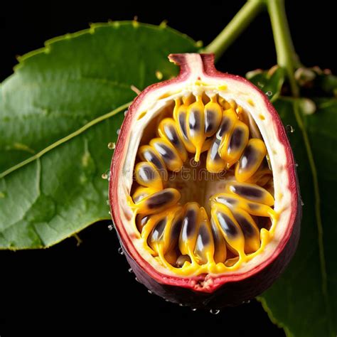 Passionfruit Seeds Passionfruit Seeds Are Small Edible Seeds Fu Stock