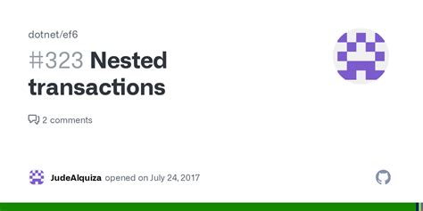 Nested Transactions · Issue 323 · Dotnetef6 · Github