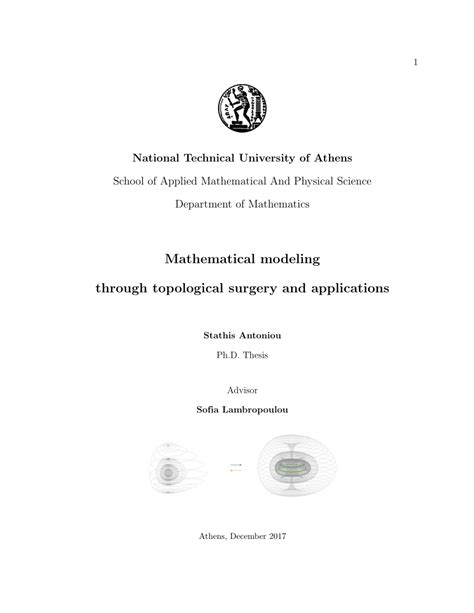 Pdf Mathematical Modeling Through Topological Surgery And Applications