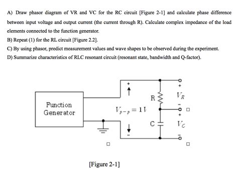 solved a draw phasor diagram of vr and vc for the rc