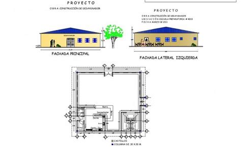 Restaurant Building Plan And Elevation Detail 2d View Cad Structural