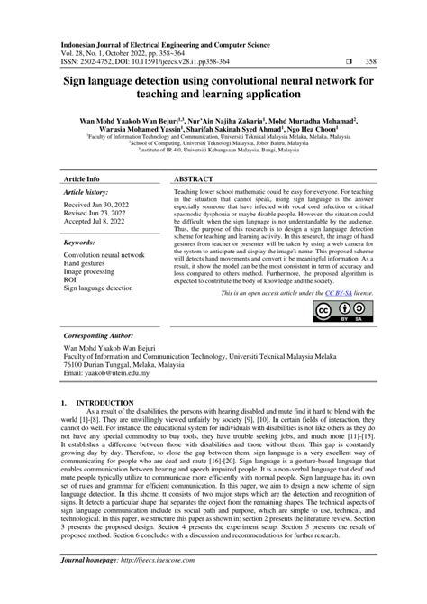 Pdf Sign Language Detection Using Convolutional Neural Network For