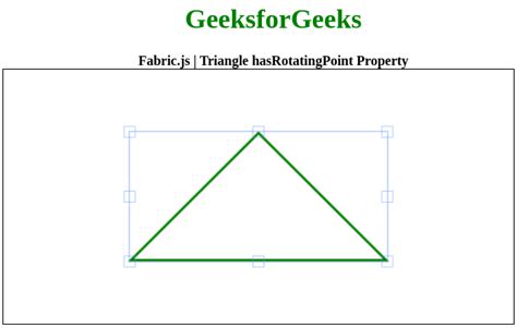Fabric js La propriété Triangle aRotatingPoint StackLima