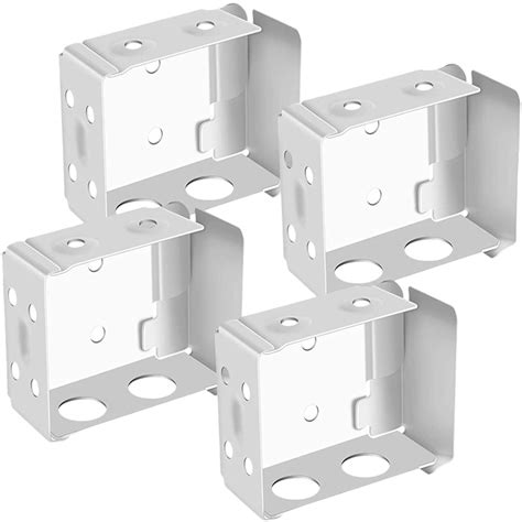 4 Pcs Mini Blind Brackets 2 5 Inch White Profile Box Mounting Bracket