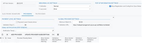 Configuring Providers Vendor Validation For Acumatica User Guide V2