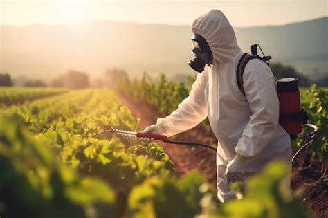 Farmer Applying Insecticides In A Vineyard Rolling Vineyard Hills With