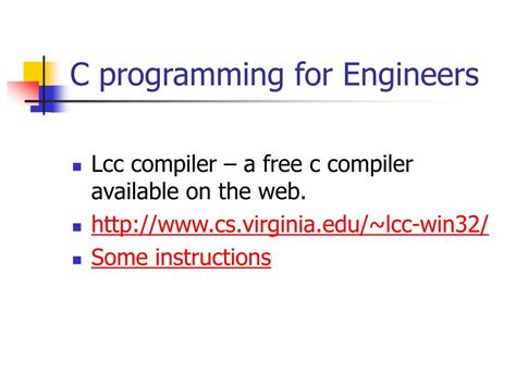 Ppt C Programming For Engineers Powerpoint Presentation Free