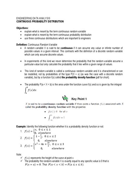 Eda Continuous Prob Distribution Pdf Probability Distribution