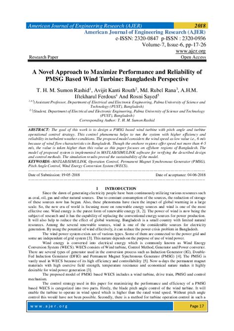 Pdf A Novel Approach To Maximize Performance And Reliability Of Pmsg Based Wind Turbine