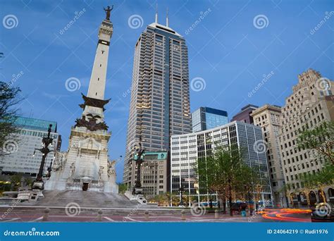 Monument Circle Indianapolis Indiana Stock Image Image Of History