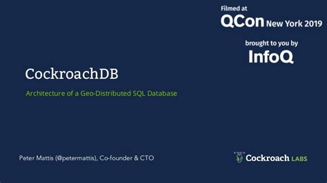 cockroachdb architecture of a geo distributed sql database