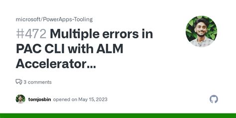 Multiple Errors In Pac Cli With Alm Accelerator Deplyoments · Issue 472 · Microsoftpowerapps