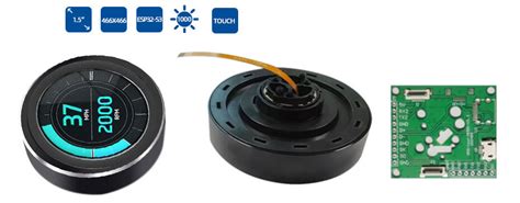 15 Inch 466×466 Round Amoled Knob Display Touch Screen Esp32 Arduino Lvgl Wifi Ble Uart Smart