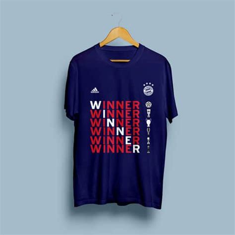 Bayern Winner Sextuple Graphic Round Neck Tshirt Footballmonk