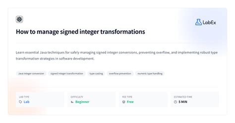 How To Manage Signed Integer Transformations Labex