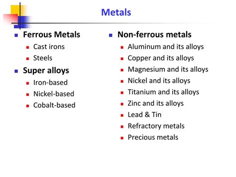 Ferrous Metals