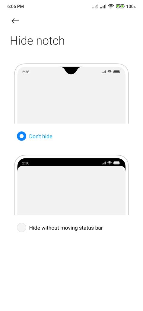 The Hide Notch And Move Status Bar Feature Is Missing Any Solution Im At Miui 1251 Rmiui