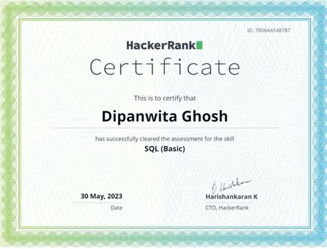 Dipanwita Ghosh On Linkedin Connections Hackerrank Certificate